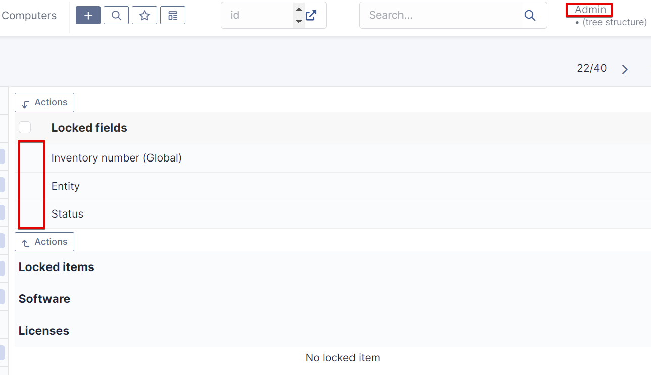 Unable to configure access to lock management in asset properties · Issue #13896 · glpi-project ...
