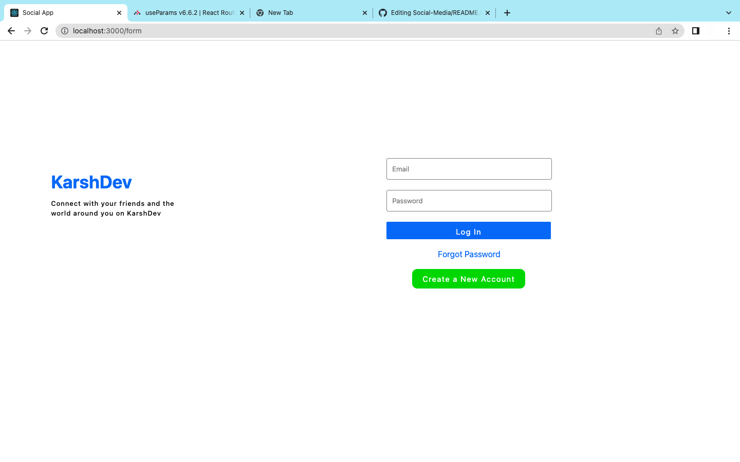 Github Karshdev Social Media