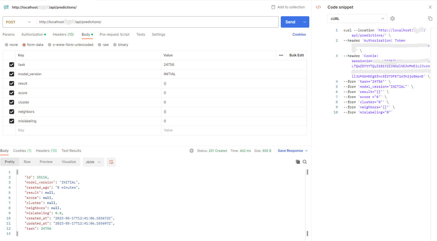 Getting null response while using api to create prediction · Issue #267 · HumanSignal/label ...