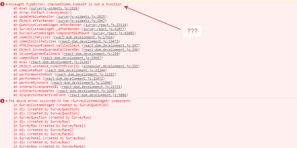 React Survey Widgets Module Has A Crash · Issue 135 · Surveyjscustom Widgets · Github