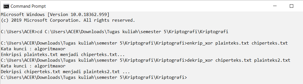 GitHub - DahyoungYenuargo/Kriptografi: Tugas Pertemuan 14 Enkrip dan Dekrip