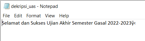 GitHub - DahyoungYenuargo/UAS-KRIPTOGRAFI: Ujian Akhir Semester 5
