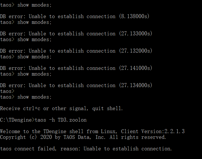 两个Mnode集群中，master挂掉后，集群就无法连接了 · Issue #8567 · taosdata/TDengine · GitHub