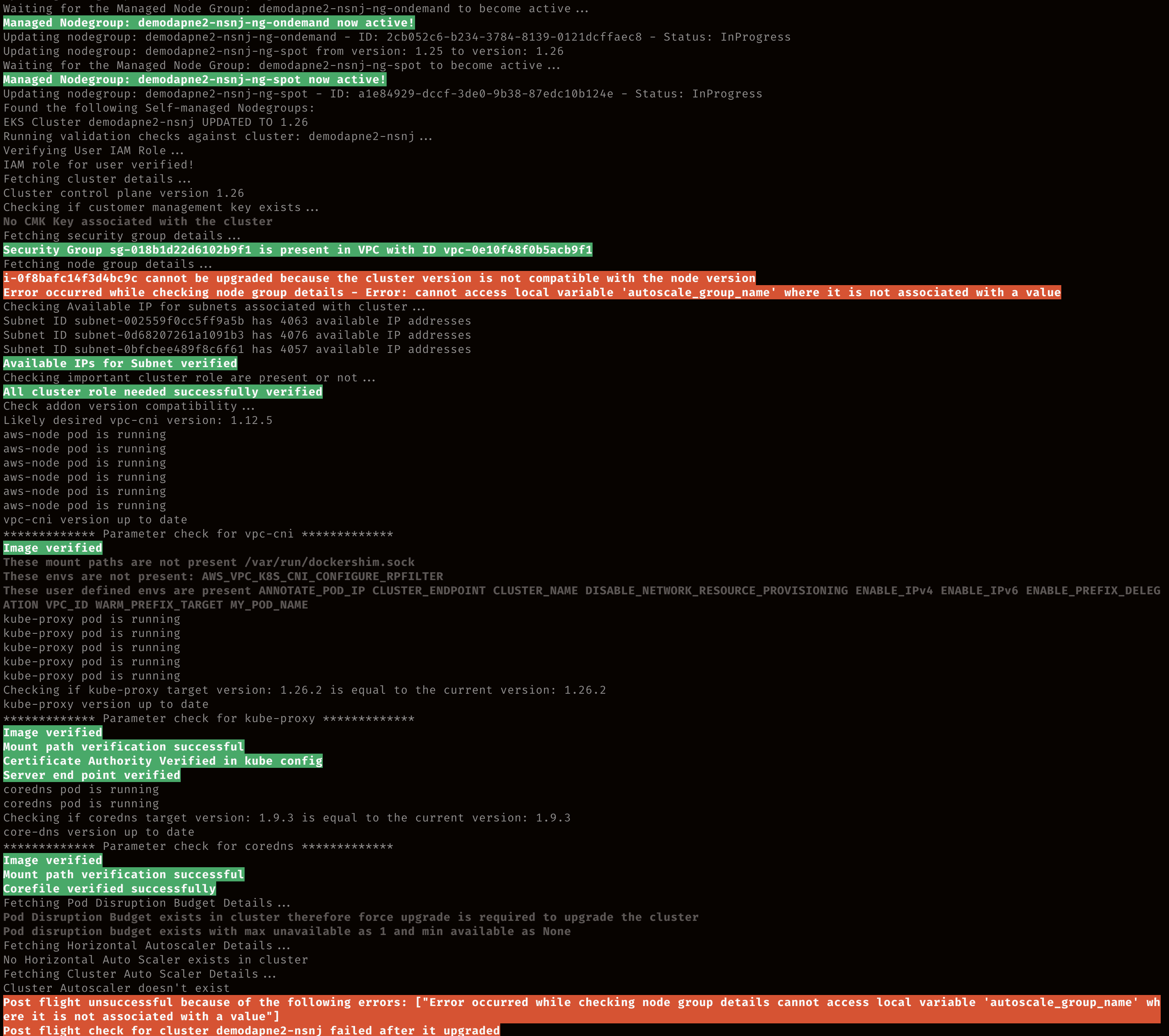Bug Error Occurred While Upgrading Node Group In Ec2 Instance Created Through Karpenter · Issue