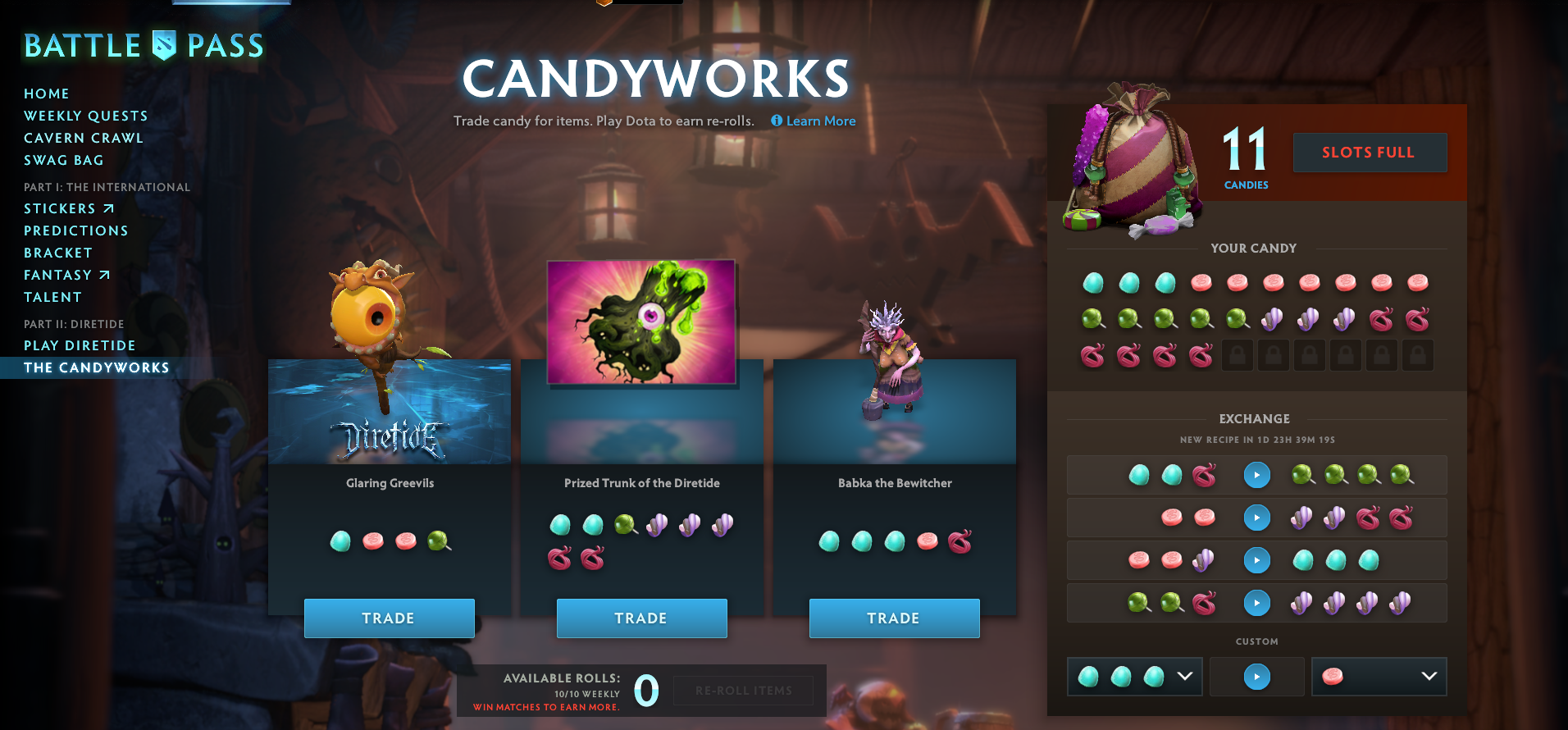 No Rerolls in candyworks · Issue #6241 · ValveSoftware/Dota2-Gameplay · GitHub