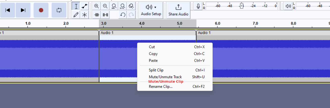 Muteunmute A Clip · Issue 5064 · Audacityaudacity · Github