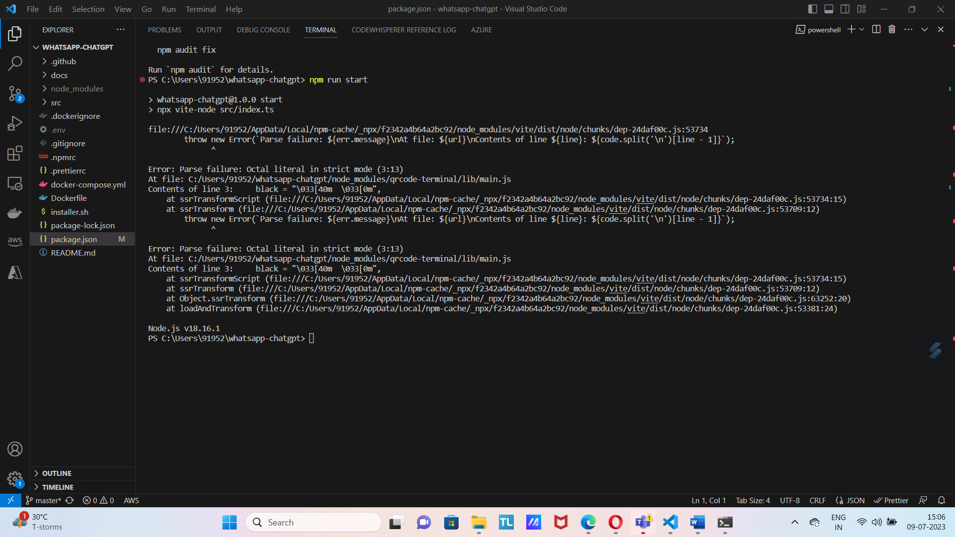 parse failure there is some compatibility issue of QRcode terminal package with Vite · Issue ...