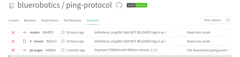 travis build is not working anymore · Issue #188 · bluerobotics/ping-protocol · GitHub