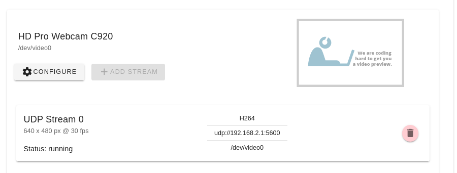 core: frontend: allow video stream configuration · Issue #540 · bluerobotics/BlueOS · GitHub
