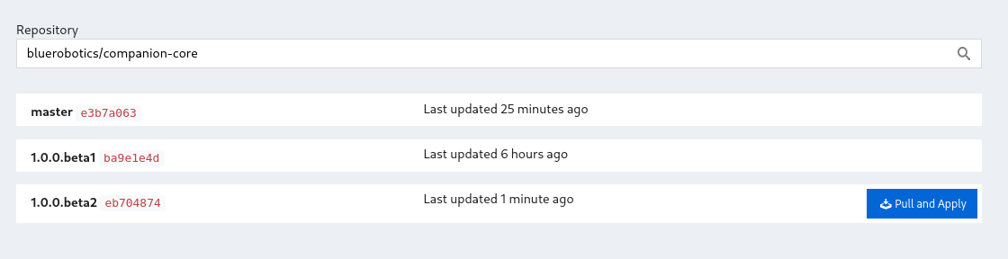 frontend: version-chooser: Filter versions by newer · Issue #593 · bluerobotics/BlueOS · GitHub