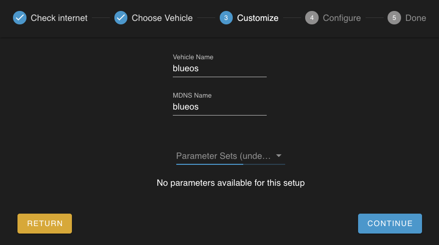 Wizard: When choosing 'other' vehicle, BlueOS looks for parameters · Issue #2192 · bluerobotics ...