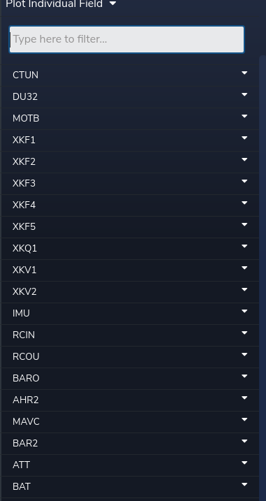 Show messages in alphabetic order · Issue #142 · ArduPilot/UAVLogViewer · GitHub