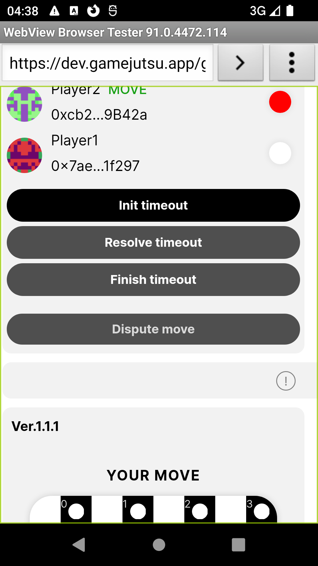 В мобильной версии кнопка "Checkers rules notice" не имеет границы и отсутствует текст в кнопке ...