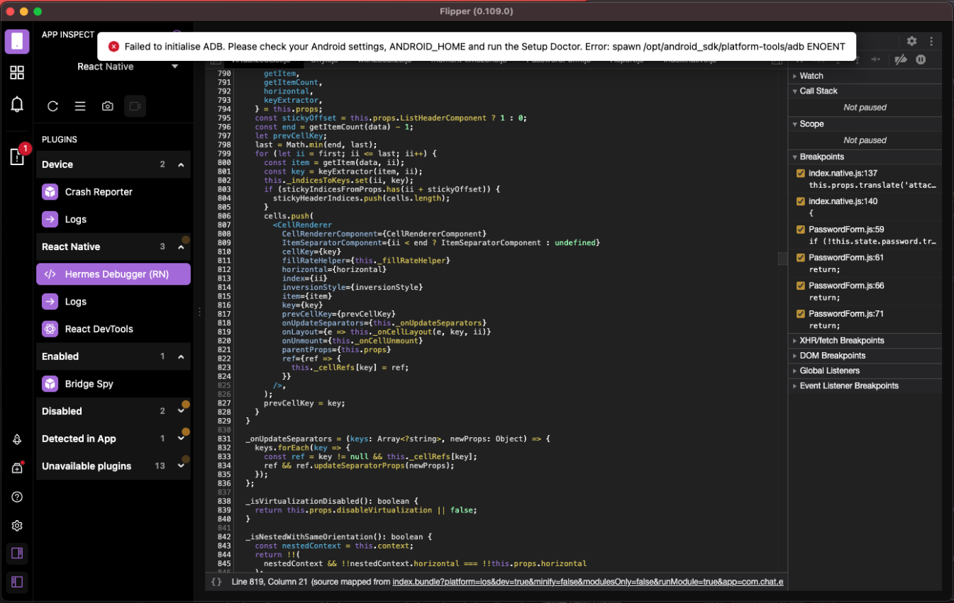 ADB notice cannot be dismissed · Issue #2873 · facebook/flipper · GitHub