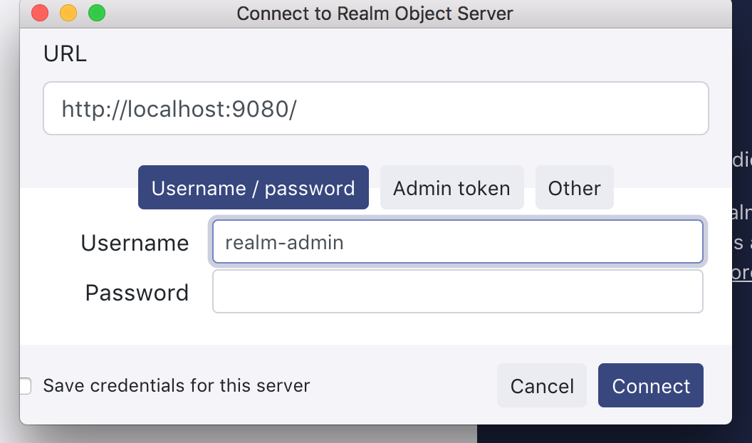 Tickbox of "Save credentials" has no margin · Issue #817 · realm/realm-studio · GitHub