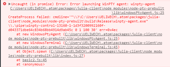 Atom Tries To Start Julia But It Stalls While Displaying Starting Julia In The Julia