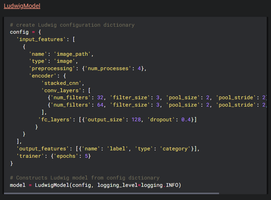 Image Classification Config · Issue 3462 · Ludwig Ailudwig · Github