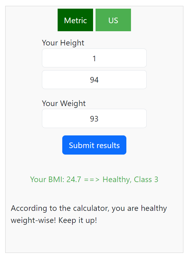 GitHub - CaptainCluster/BMI_Calculator: A flexible and functional BMI calculator that works with ...