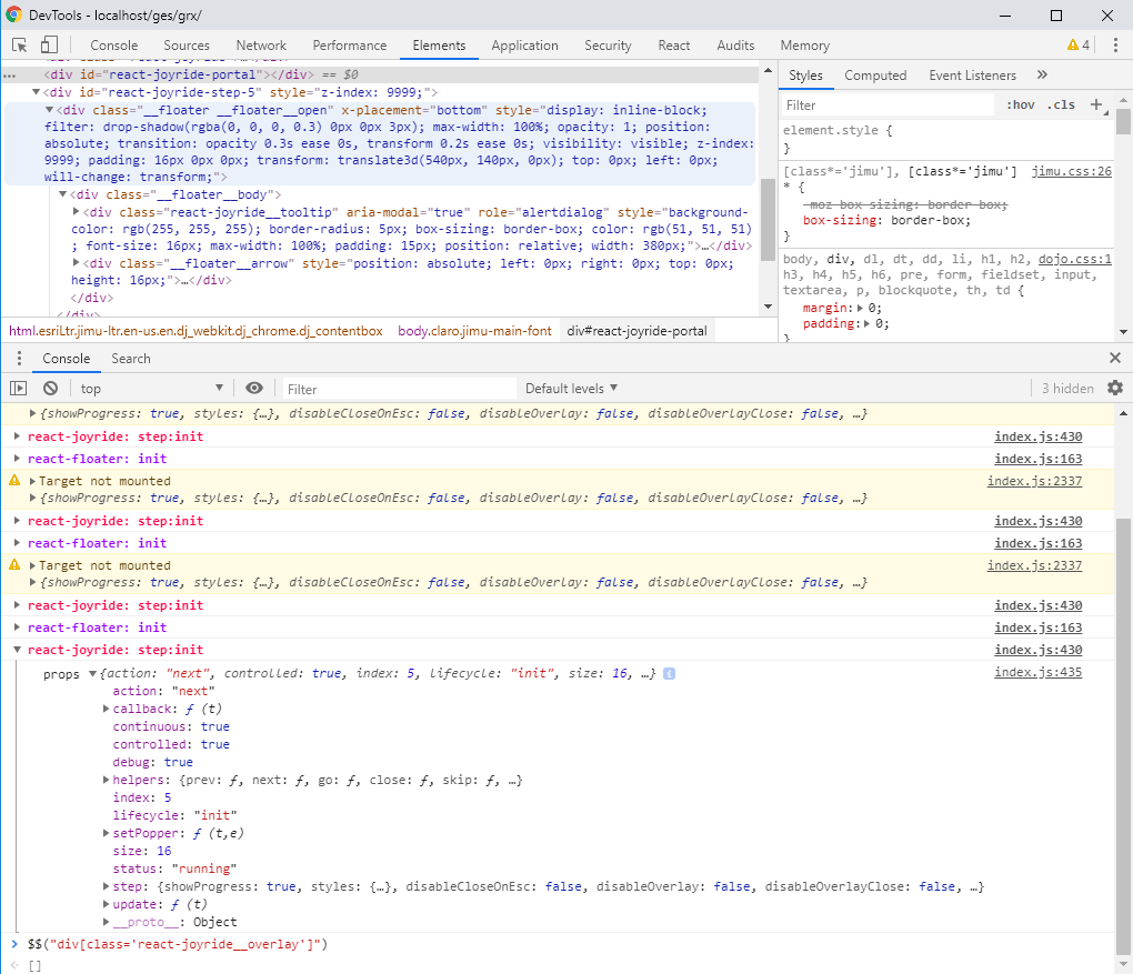 Overlay not rendering when steps are skipped (Target not mounted) · Issue #519 · gilbarbara ...