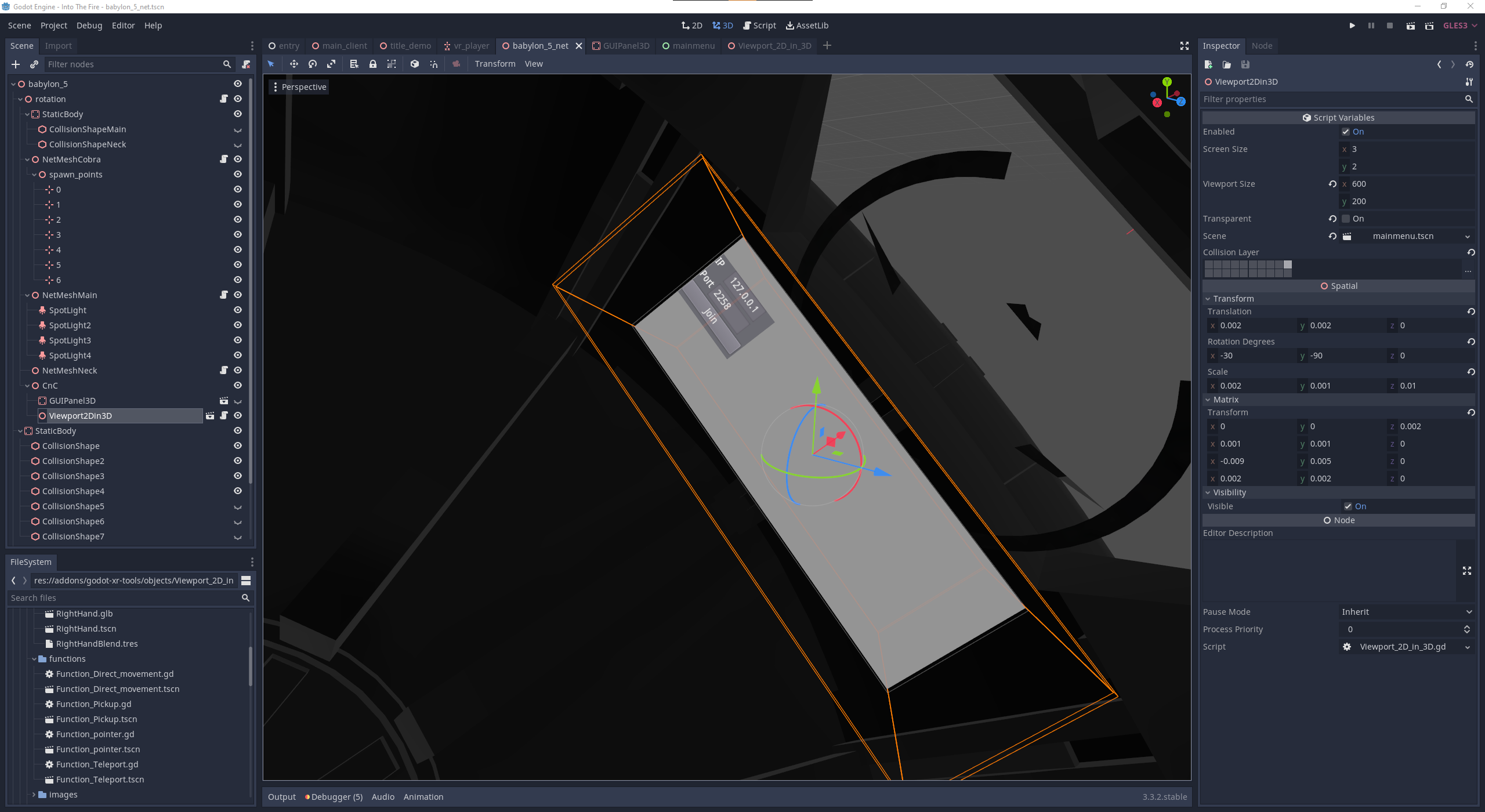 Errors With Using Viewport2Din3D Issue 49 GodotVR godot xr tools 