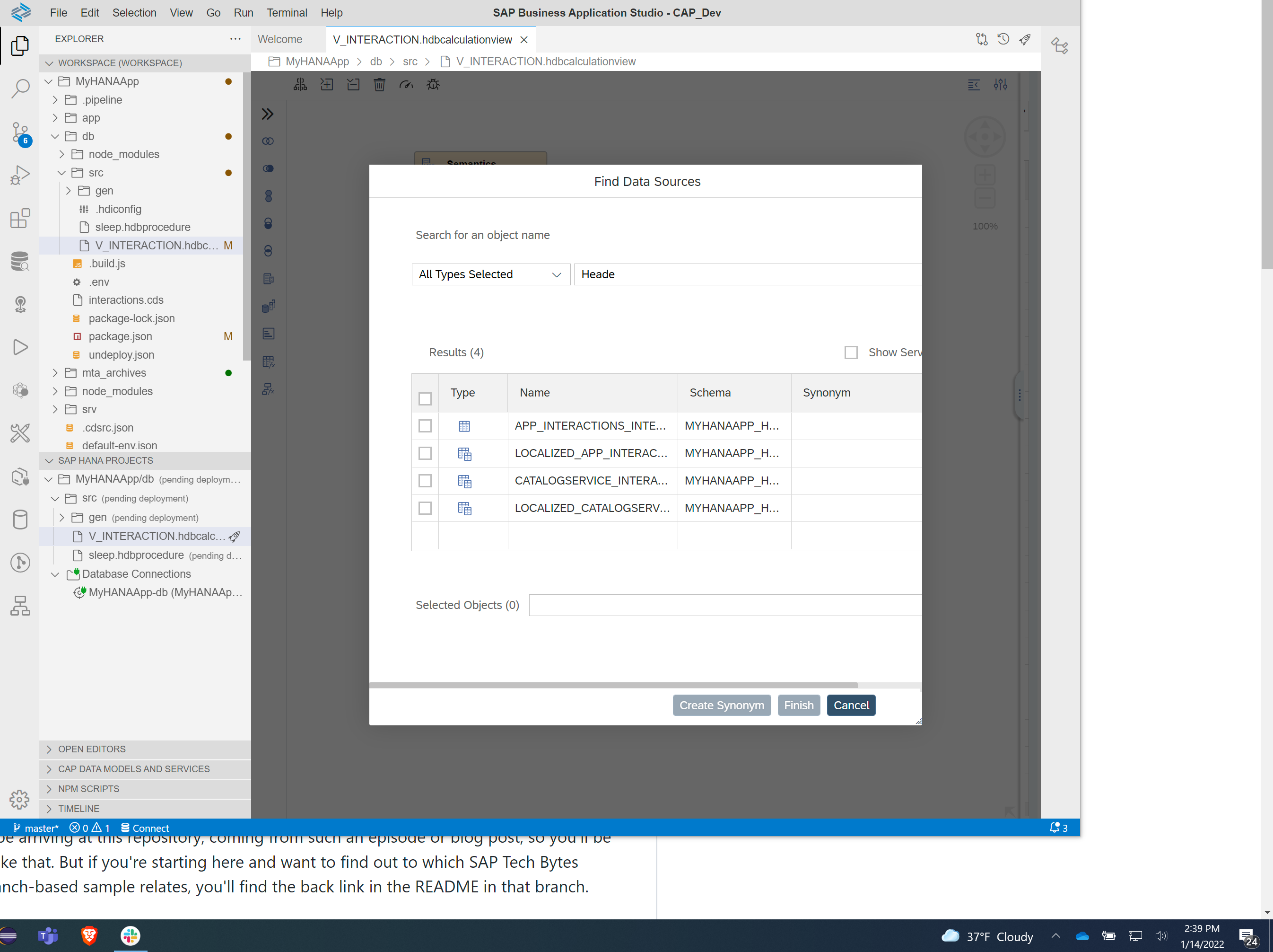Create Calculation View and Expose via CAP (SAP HANA Cloud) · Issue #18007 · sap-tutorials ...