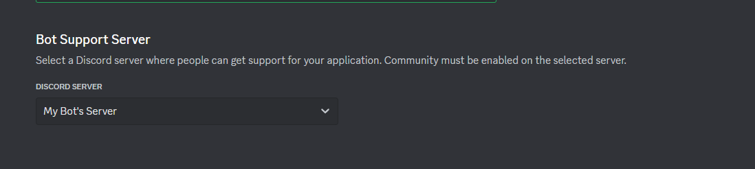 Add support server thing to Bot profiles. · discord discord-api-docs ...