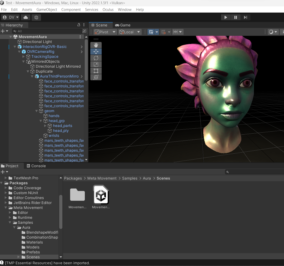 Few issues with New Project Setup (Face, Eye, And Body) · Issue #2 · oculus-samples/Unity ...