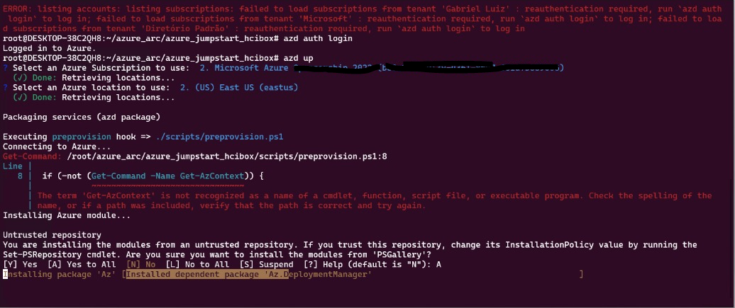 Possible errors when implementing HCIBox - Cloud beginner · microsoft azure_arc · Discussion ...