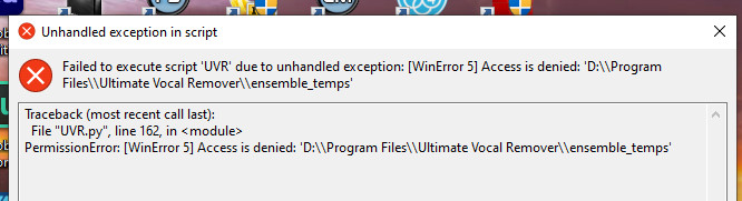 Cannot launch UVR · Issue #356 · Anjok07/ultimatevocalremovergui · GitHub