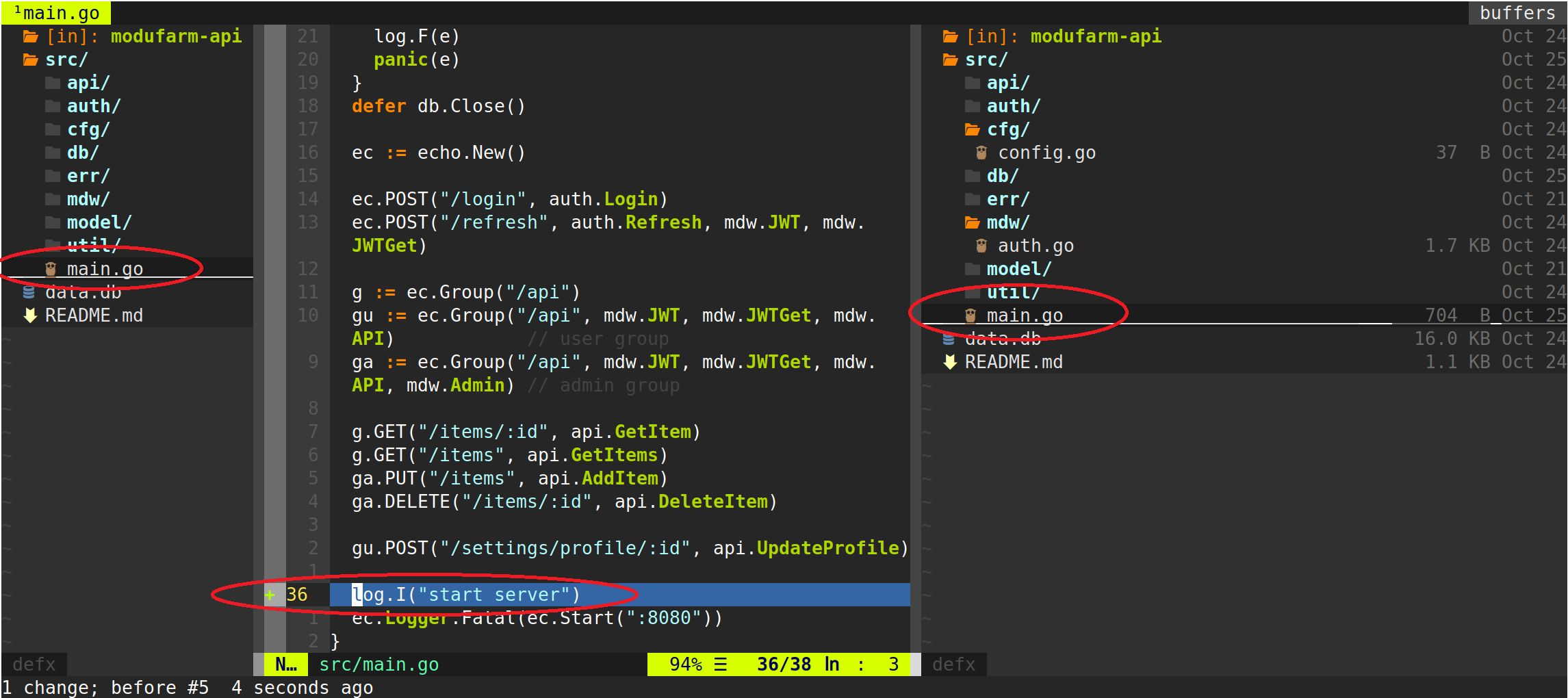 Can't update opened Defx buffers to syncronize file git status automatically when changing file ...