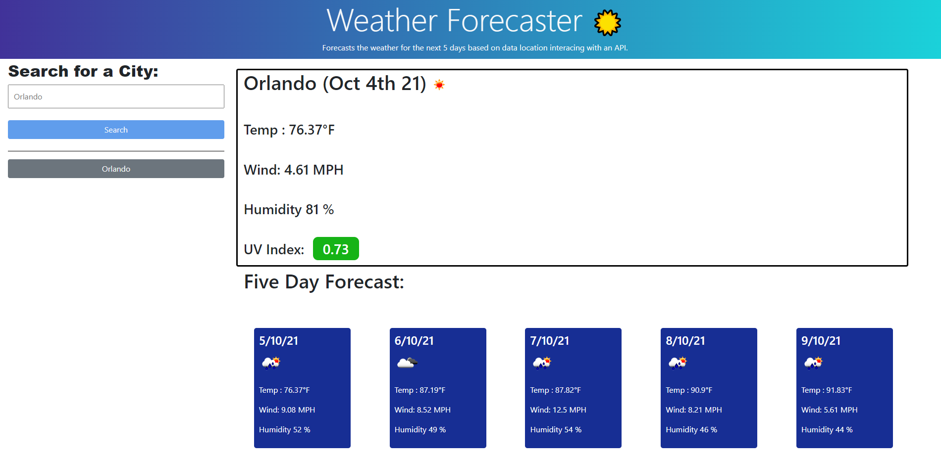 GitHub - Erebus009/weather-forecast-app: Current weather plus 5-day ...