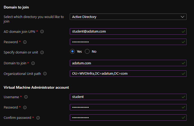 LAB_02L01_Deploy_host_pools_and_session_hosts_with_the_Azure_portal_ADDS - Ex 1 · Issue #74 ...