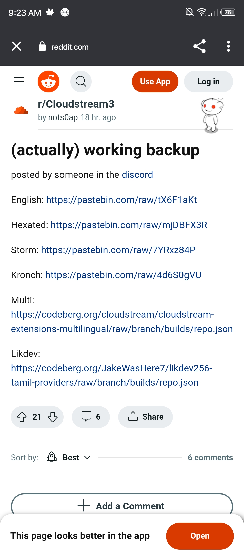 Cs3-repo.error installing repo's links not found. App shows nothing or says all plugins already ...