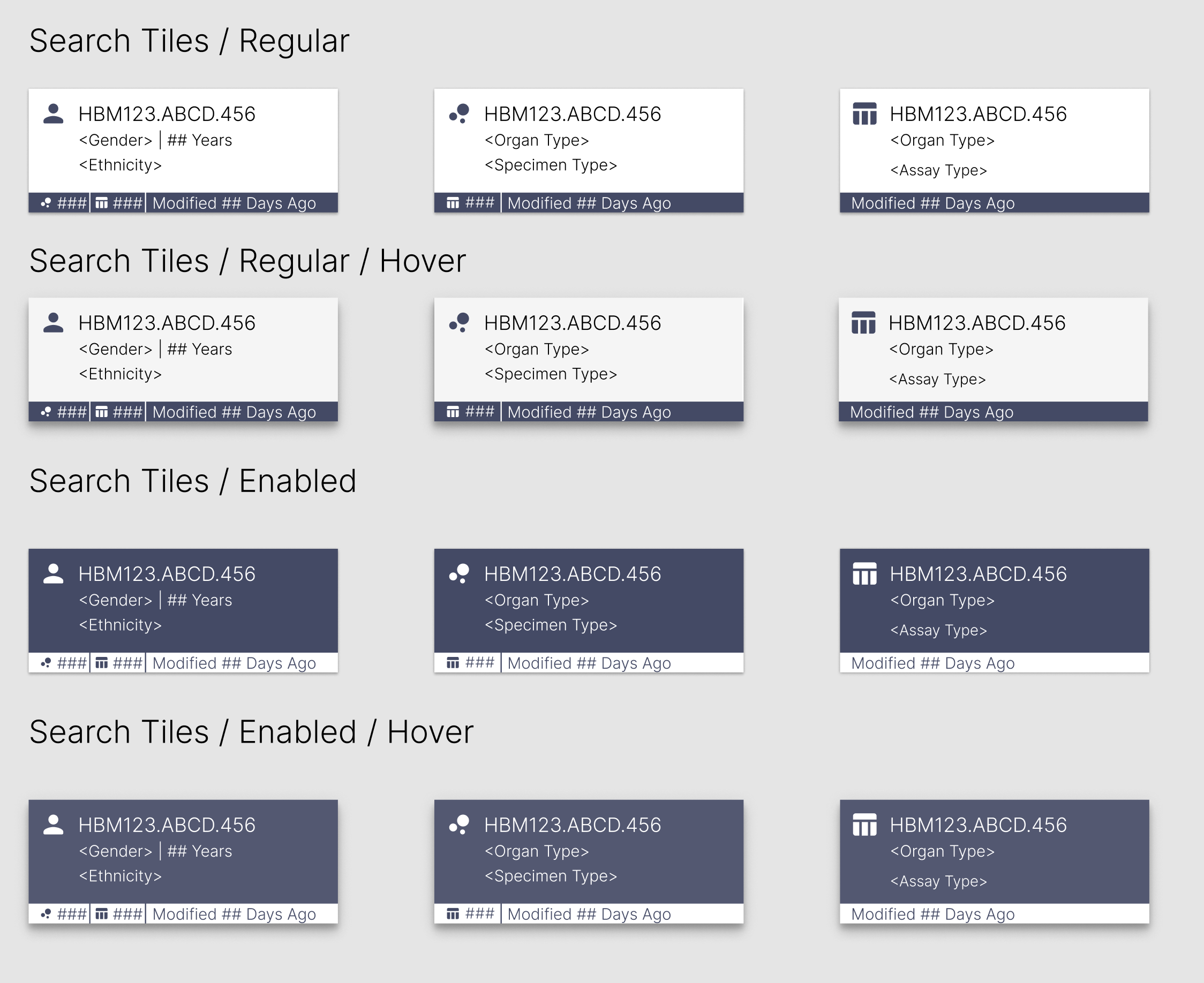Design Re Usable Entity Tiles · Issue 340 · Hubmapconsortium Portal Ui · Github