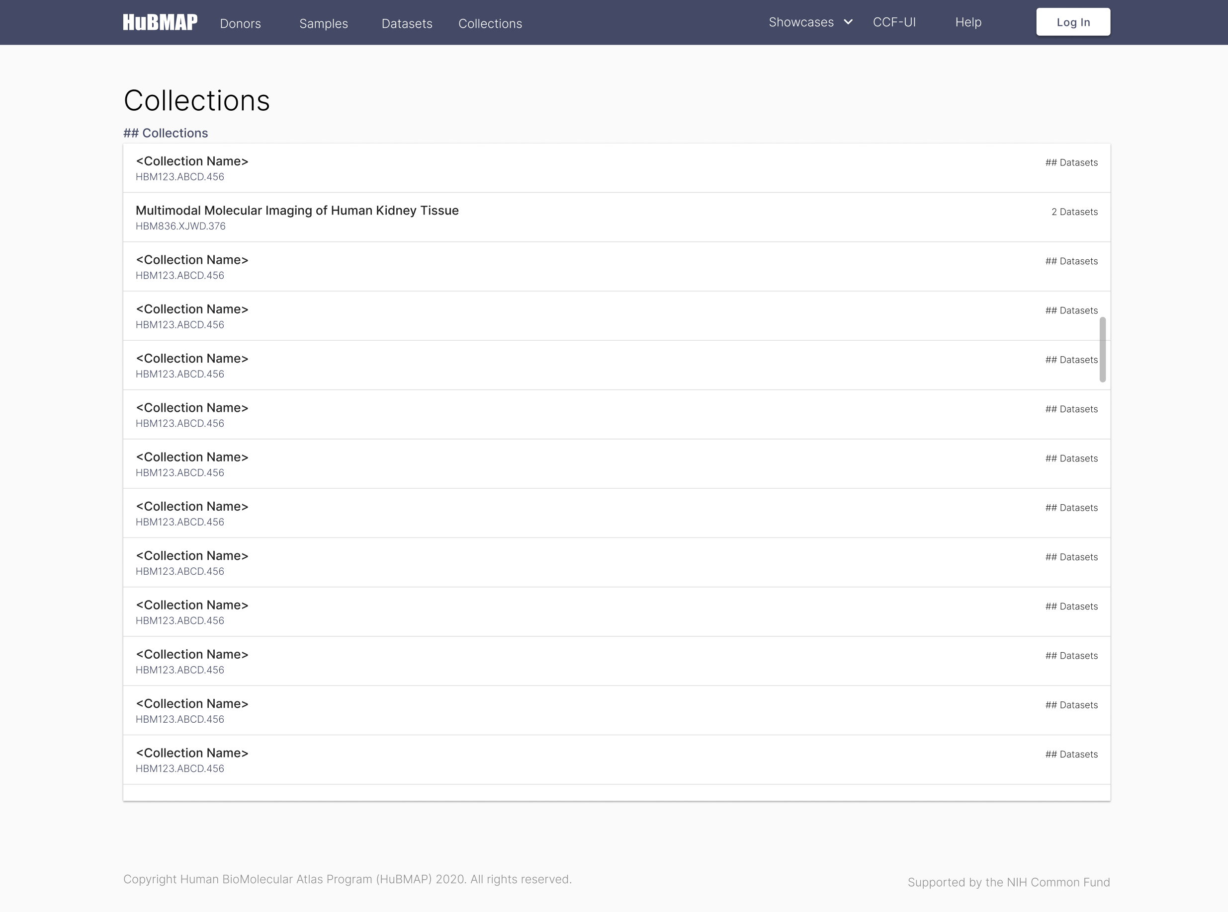 Mockup Collection Overview Pages · Issue 516 · Hubmapconsortium Portal Ui · Github
