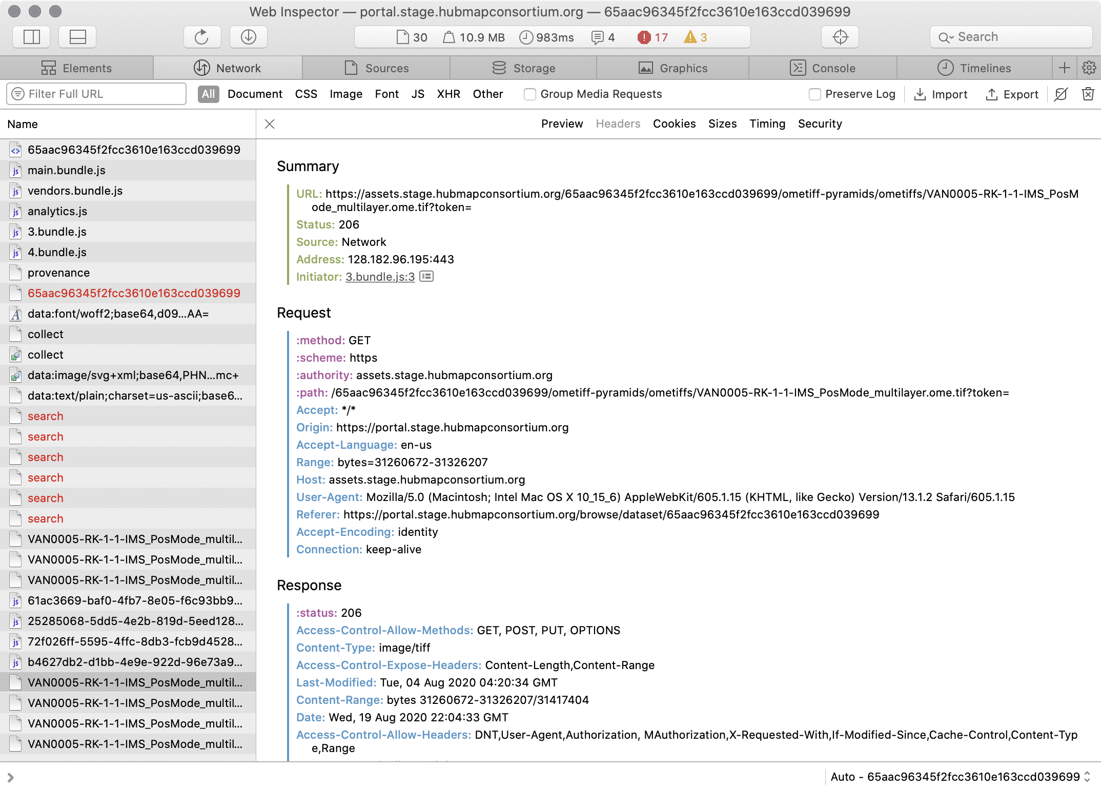 Globus access and provenance table for public datasets do not work · Issue #1085 ...