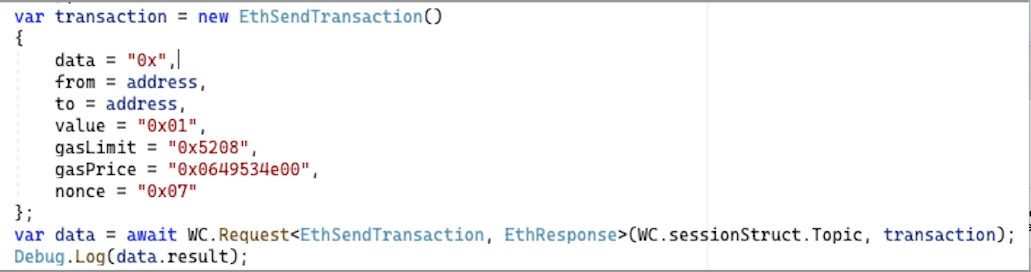 Eth Sendtransaction Request · Issue 82 · Walletconnect Walletconnectunity · Github