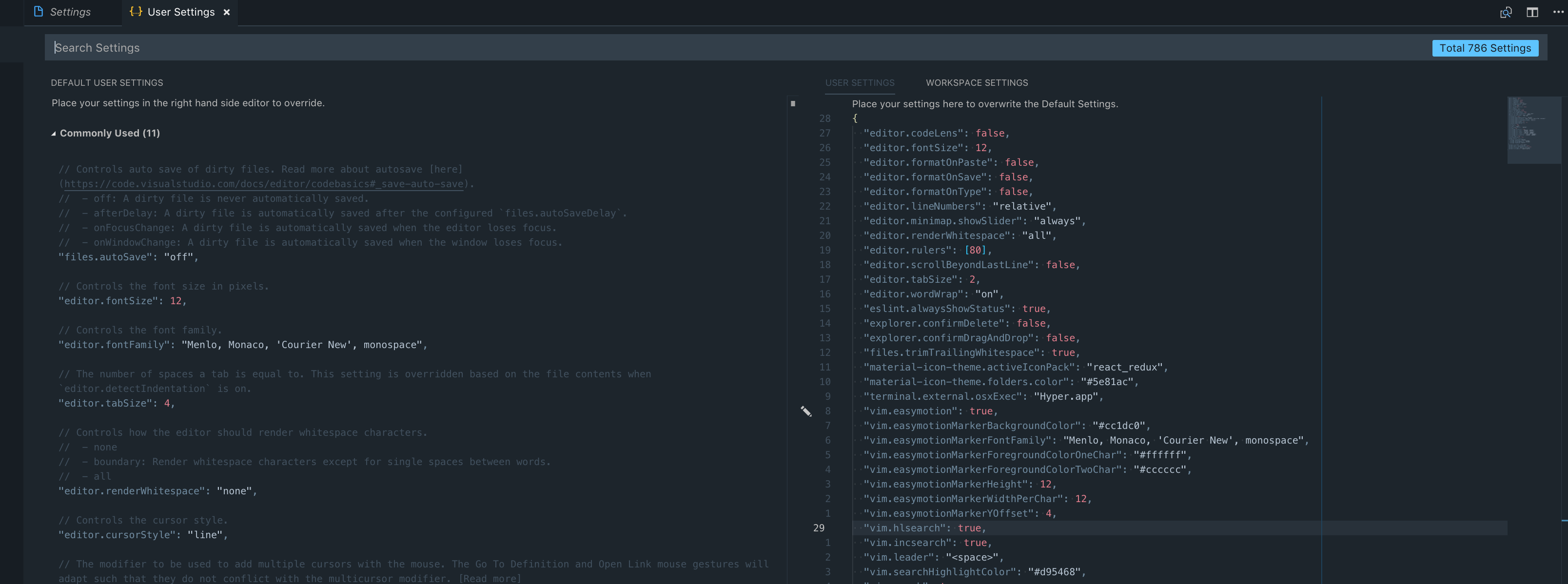 With two editor groups, open "already-split" things like settings.json or git diffs across the ...