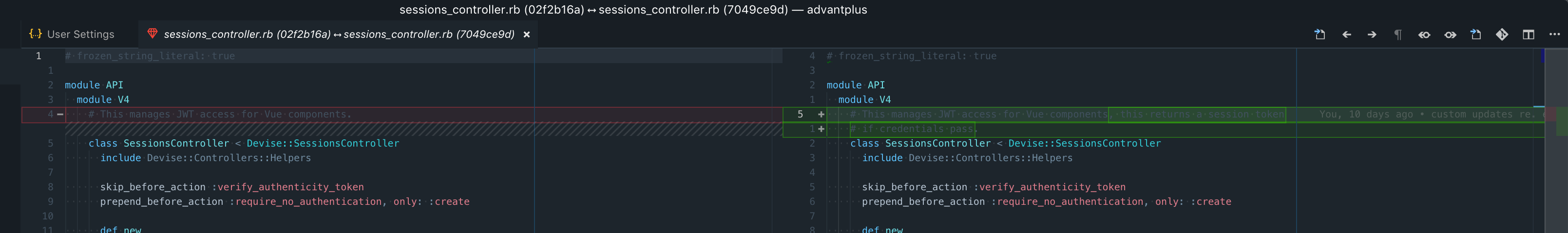 With two editor groups, open "already-split" things like settings.json or git diffs across the ...