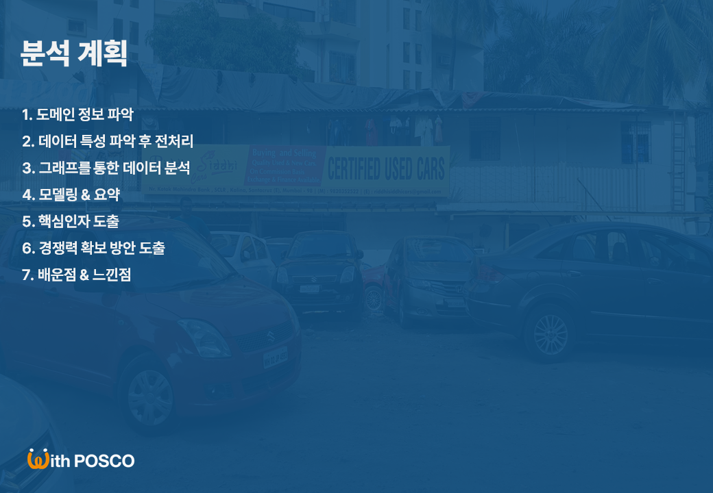 GitHub - yerin723/PoscoAcademy_CarProject: [데이터 분석] 포스코 AI·BIG Data 아카데미 - 인도 중고차 시장 공략