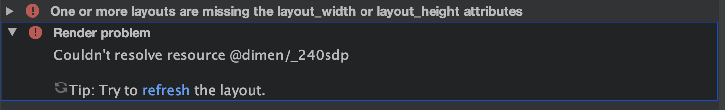 dimens giving error: Cannot resolve symbol '@dimen/_12sdp' less... (Ctrl+F1) Inspection info ...