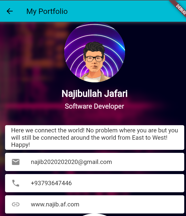 GitHub - najibullahjafari/flutter-portfolio: A portfolio application developed using the Flutter ...