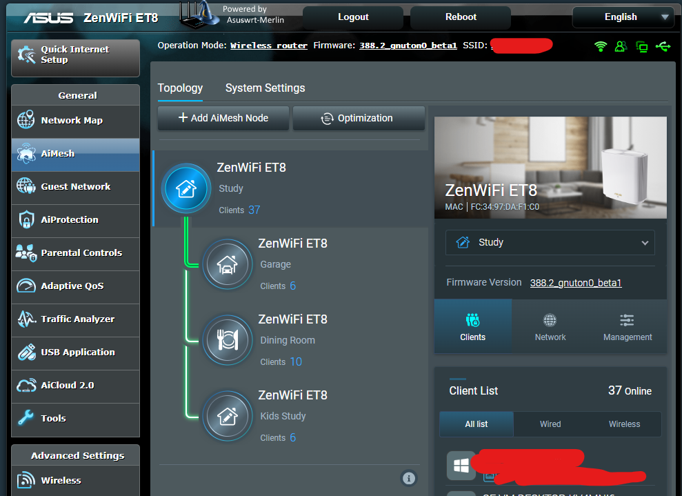 388.2 beta1 on ET8/RT-AXE95Q - firmware update only shows main router and no remote mesh nodes ...