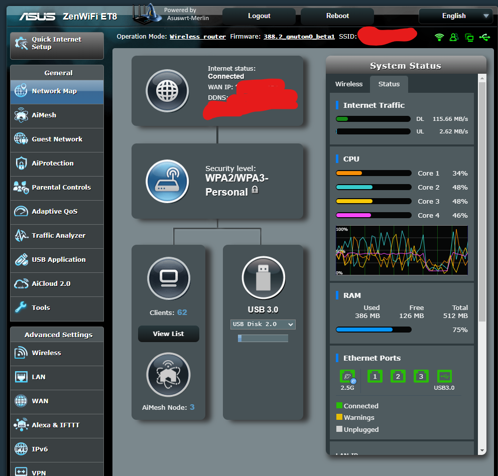 388.2 beta1 on ET8/RT-AXE95Q - firmware update only shows main router and no remote mesh nodes ...