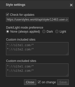 [Bug] Publishing a style to userstyles.world doesn't set the updateUrl · Issue #1667 ...