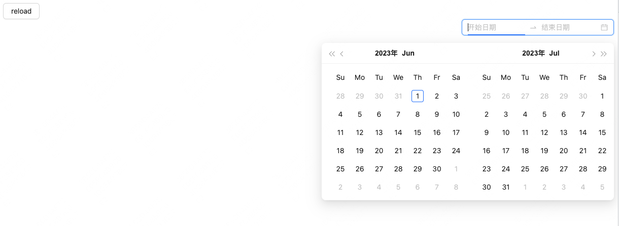 DatePicker RangePicker When Input Width Size Change Picker Popup Position left Is Not Correct 