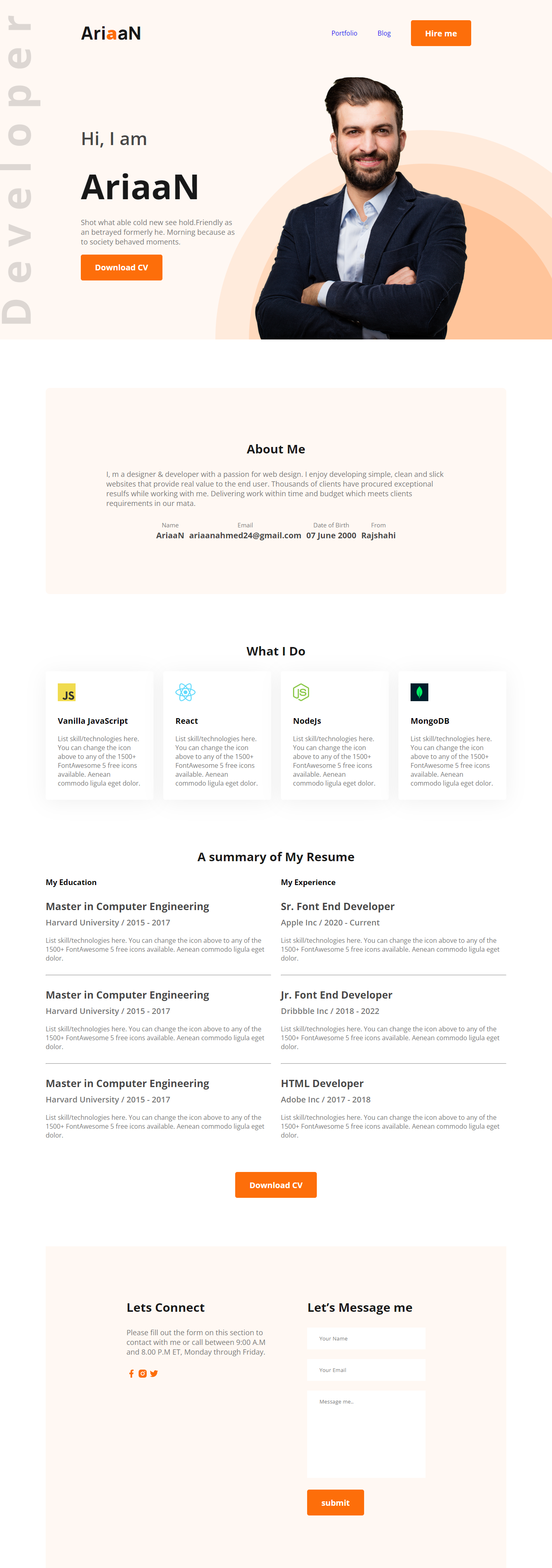 Github Ariaanahmed Developer Portfolio