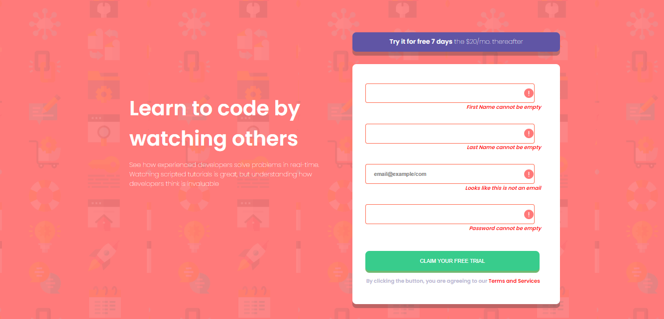 GitHub - HandyyWeb/Intro-component-with-signup-form-master: Hello there, Here is my sixth ...