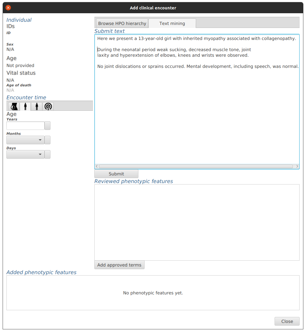 Draft text mining widget · Issue #93 · TheJacksonLaboratory/PhenopacketLab · GitHub