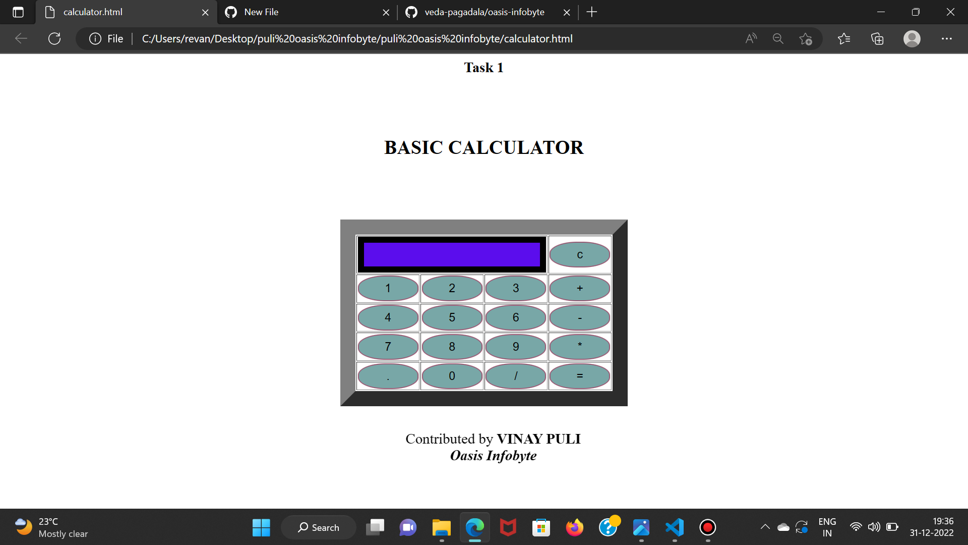 GitHub - Vinaypuli7/oasis-project